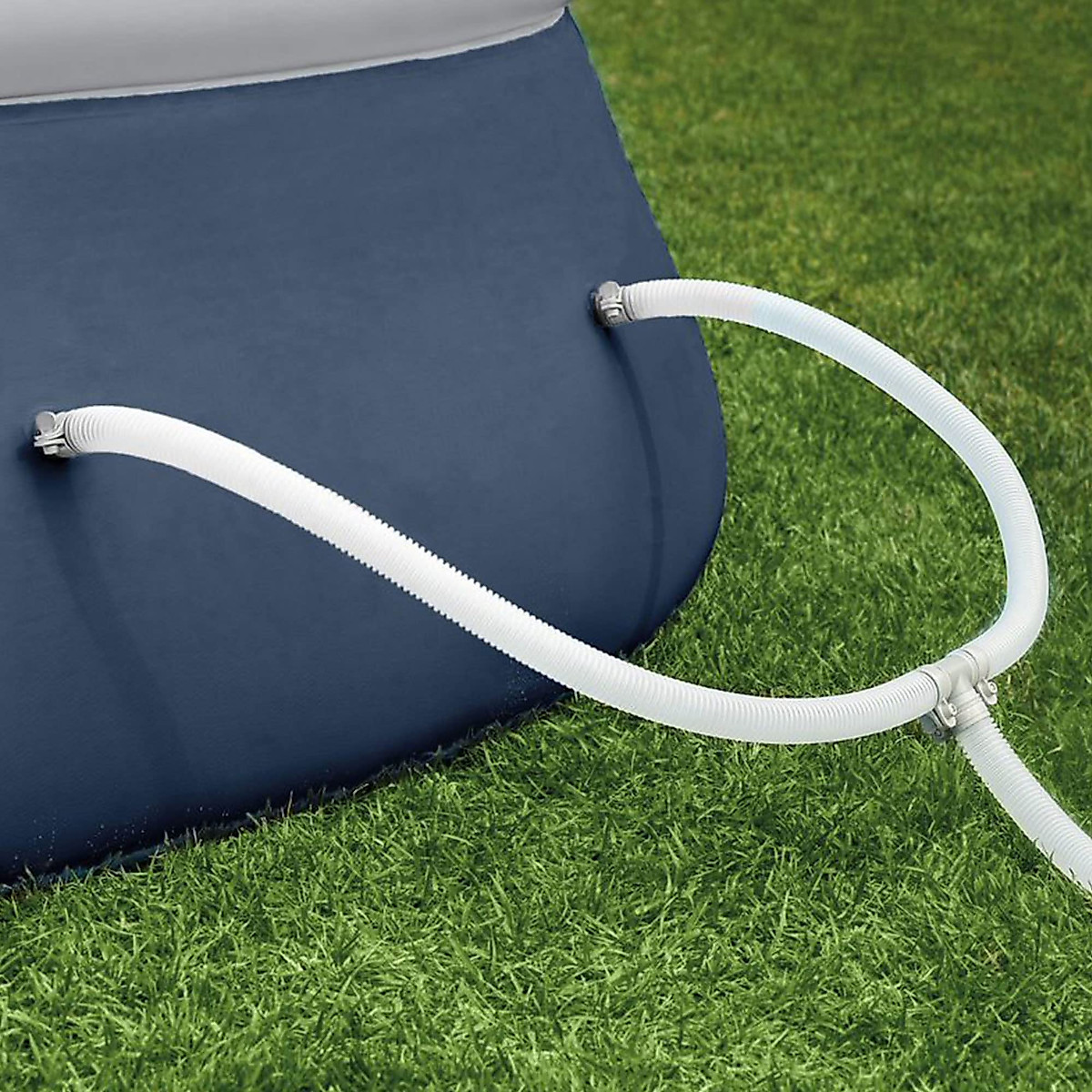 Intex Easy Set 15' x 42" Round Inflatable Outdoor Above Ground Swimming Pool Set with 1000 GPH Filter Pump, Ladder, Ground Cloth, and Pool Cover