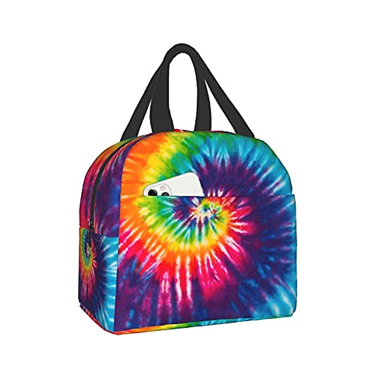 Tie Dye Insulated Lunch Bag For Women Reusable Lunch Box Waterproof Small Lunch Tote Bags For Work Travel