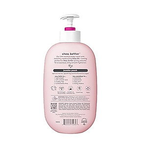 eos Shea Better Body Lotion- Jasmine Peach, 24-Hour Moisture Skin Care, Lightweight & Non-Greasy, Made with Natural Shea, Vegan, 16 fl oz