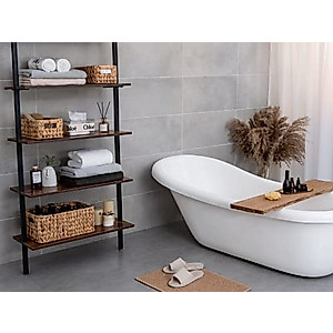 StorageWorks 5-Pack Water Hyacinth Storage Baskets, Square Wicker Baskets with Built-in Handles