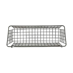 Spectrum Pegboard & Wall Mount Wire Basket Extra Large (Industrial Gray) - Storage & Organizer for Garage, Tools, Shed, Home, Work Bench, Crafts, & More