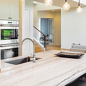 Bar Sink Faucet, Single Hole Stainless Steel Sink Faucet for Kitchen Bathroom Farmhouse RV Campers, Brushed Nickel Single Handle Bathroom Sink Faucet