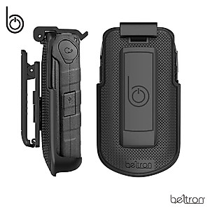 BELTRON DuraXV LTE Belt Clip Holster, Heavy Duty Rotating Belt Clip Holder Case for Kyocera DuraXV LTE E4610 (Verizon), DuraXE E4710 (AT&T), Secure Fit with Quick Release Latch & Kickstand Black