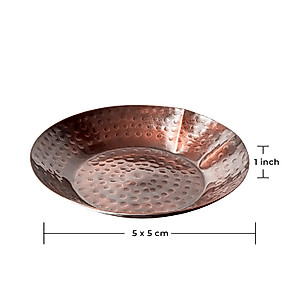 RYARDS Copper Spoon Rest for Stove Top - Hammered Copper Utensil Holder & Kitchen Accessories - Farmhouse Handmade Rustic Utensil Holder for Countertop - Act as Coffee Bean Tray, Jewelry Dish