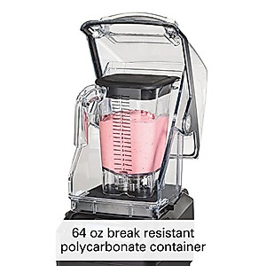 Hamilton Beach Commercial HBH755 The Eclipse Blender, 64 oz./2L, 3 hp, Quiet Blend Technology, 18.5" Height, 8.5" Width, 10.75" Length, Black