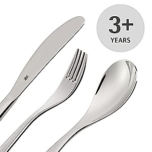 WMF Disney Frozen Children's Cutlery Set 4 Pieces from 3 Years Stainless Steel Cromargan Polished Dishwasher Safe Colour and Food Safe, Stainless Steel, Transparent, 22 x 16 x 3 cm