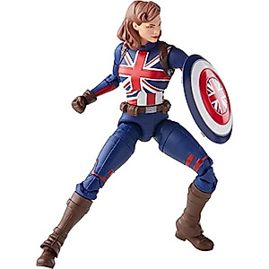 Avengers Marvel Legends Series 6-inch Scale Action Figure Toy Marvel’s Captain Carter, Premium Design, 1 Figure, 1 Accessory, and 2 Build-a-Figure Parts