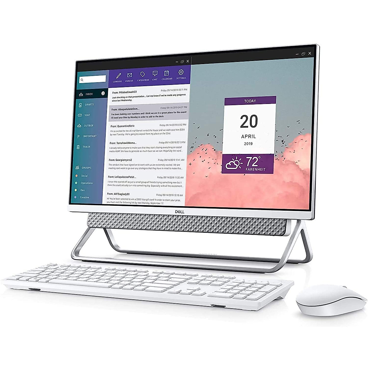 Dell Inspiron 27 7000 Series Touchscreen All-in-One Desktop, 11th Gen Intel Core i7-1165G7, 16GB RAM 512GB SSD+1TB HDD, GeForce MX330, Wireless Keyboard & Mouse Combo, Windows 11 Home