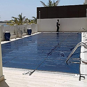 Pool Safety Cover, Winter Inground Pool Safety Cover, Rectangular Blue Mesh Cover for Outdoor Garden Swimming Pools, Easy Installation (Size : 500cm x 700cm (16ft×23ft)) (Size : 400cm x 8)