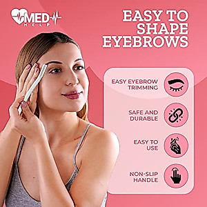 MedHelp Multipurpose Exfoliating Dermaplaning Tool for Face, Flawless Finishing Touch, Eyebrow Razor and Facial Razor for Women,With Blade Cover, 20 Count, 1 Pack of 20