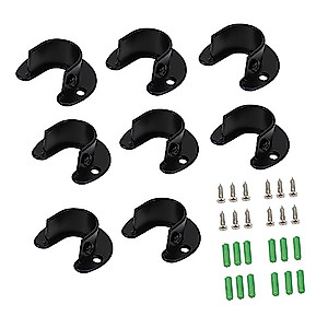Zerodeko 16 Pcs Shower Rod Holder Shower Curtain Holders Curtain Rods Holders Closet Rod Holder Shower Rod Holders Rod End Supports Closet Rod End Supports Cloth Rod Holder Rod Socket Base