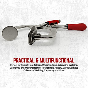 3" Metal Face Clamp Woodworking - (Pack of 2) Heavy Duty C-Type Wood Clamps Clamping Tools with Ergonomic Grip for DIY, Pocket Hole Joinery, Cabinetry, Welding, Carpentry