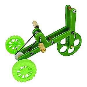 balacoo Parrot Training Toy Mini Bicycle Bike Bird Play Toy Funny Bird Training Supplies for Parakeet Macaws Conures (Green)