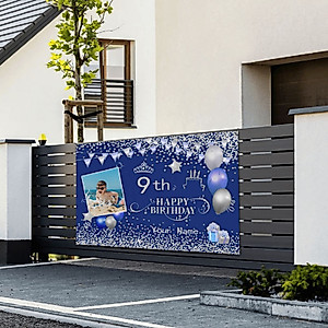Custom Happy Birthday Banner Personalized Birthday Banner Sign With Photo/Name For Women Men Kid Birthday Party Indoor Outdoor Decorations Supplies 47x71inchs