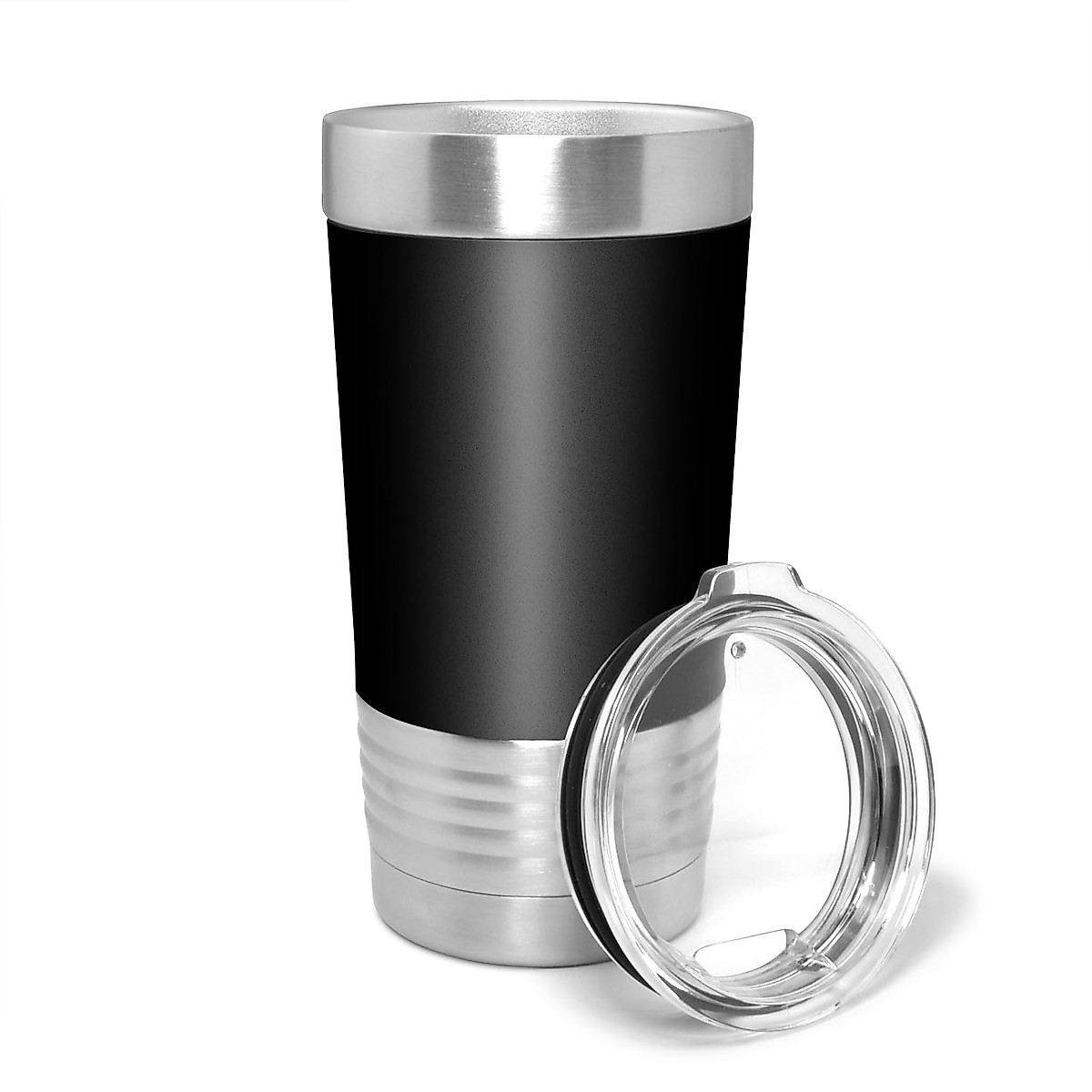 iPick Image for Ford F150 Raptor 20 oz Dual-Wall Insulated Stainless Steel with Black Silicone Sleeve Travel Tumbler