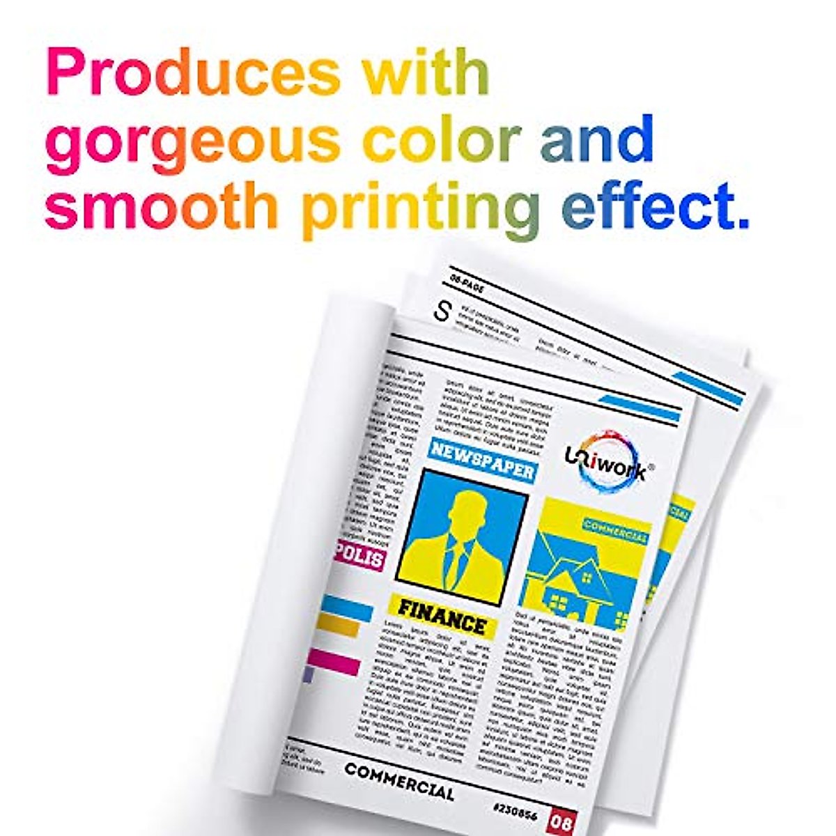 Uniwork Remanufactured Ink Cartridge Replacement for Epson 125 T125 use for NX125 NX127 NX130 NX230 NX420 NX530 NX625 Workforce 320 323 325 520 Printer Tray (2 Black, 1 Cyan, 1 Magenta, 1 Yellow)