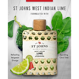 St Johns West Indian Lime Aftershave Lotion 8 Oz Splash. Fresh Lime Scent for Men. Cool and Refreshing Aftershave Lotion. One of our Best Aftershaves for 70 years.