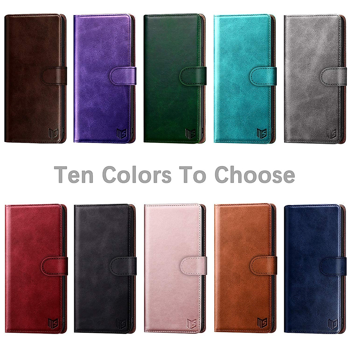 SUANPOT for Samsung Galaxy S10 6.1"(NON S10e,S10+) with RFID Blocking Leather Wallet case Credit Card Holder,Flip Folio Book Phone case Shockproof Cover Women Men for Samsung S10 case Wallet