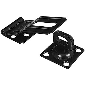 National Hardware N305-979 V32 Swivel Staple Safety Hasp in Black