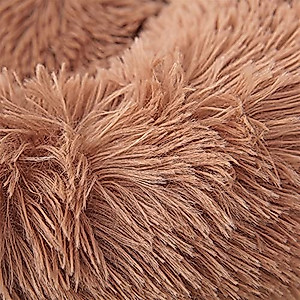 LQUOXH Square Dog Beds Long Plush Pet Beds Cat Mat for Little Medium Large Pets Super Soft Winter Warm Sleeping Mats (Color : LightCoffee, Size : Small)