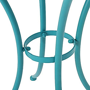 Christopher Knight Home Lourdes Iron Bistro Set, 3-Pcs Set, Matte Teal