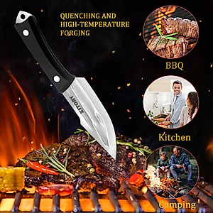 Japan Knives Boning Knife, Small outdoor fixed blade, kitchen utility knives, Meat Cutting, For Home kitchen Cooking Outdoor Camping BBQ