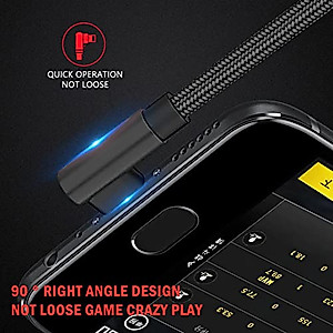 BGNTBUK X52 Pro Cable USB C Cable Right Angle 90° Elbow Nylon Braided USB A to C 66W Fast Charging Cable Ultra Cable