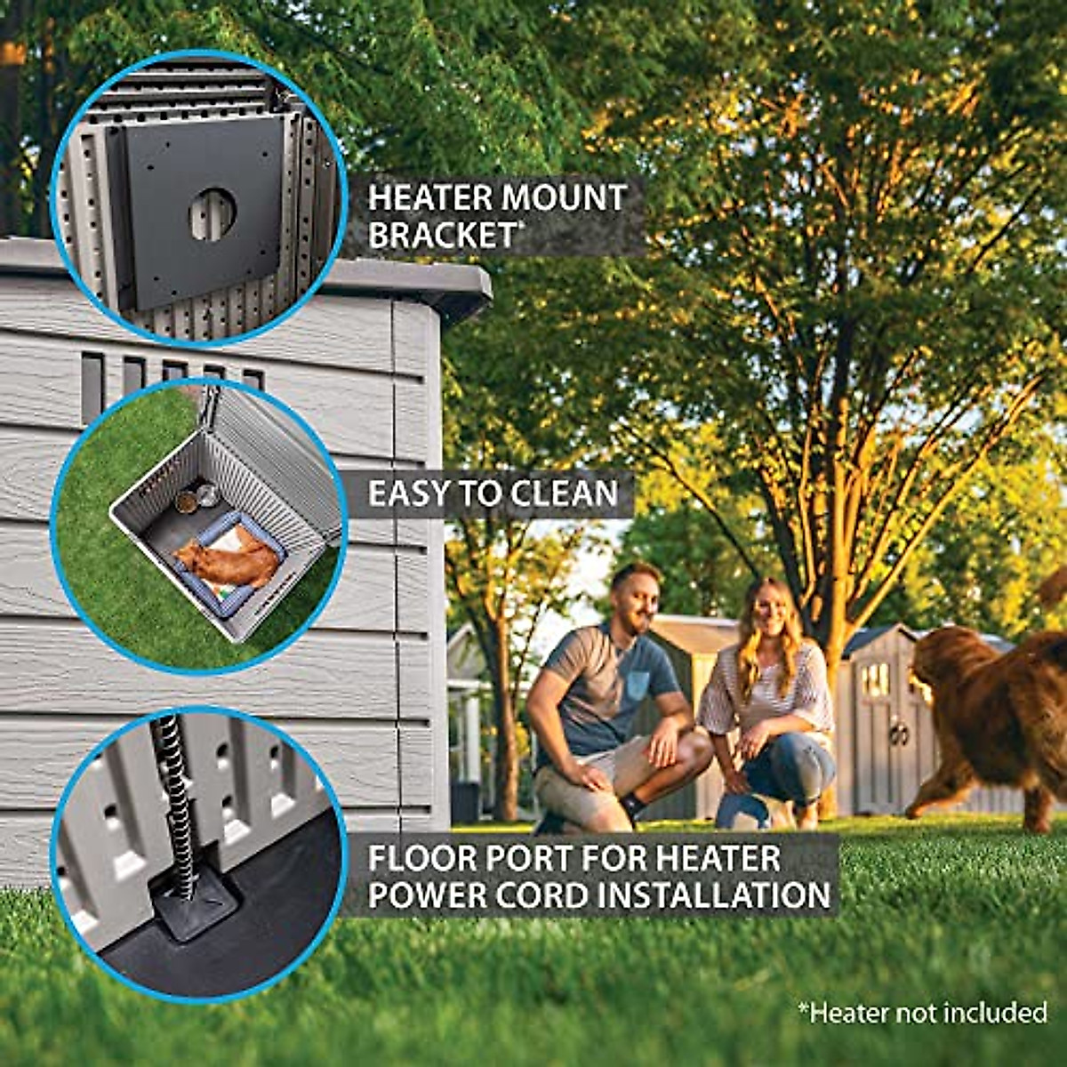 Lifetime Deluxe Dog House, Weather Protected with Adjustable Vents, Ideal Shelter for Medium to Large Dogs