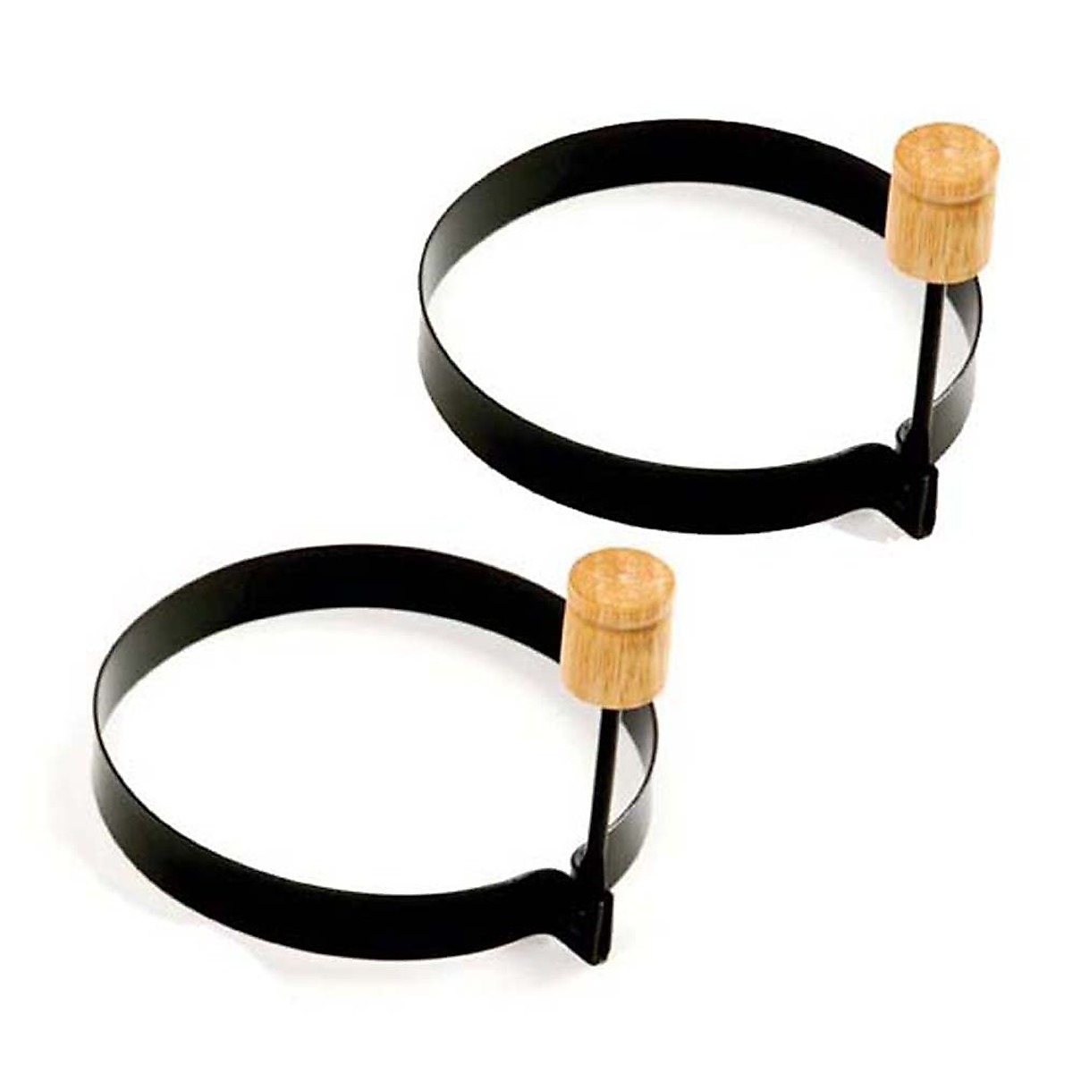 Norpro Nonstick Round Pancake Egg Rings, Set of 2,Black