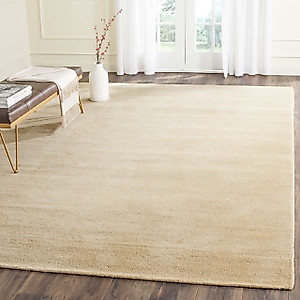 SAFAVIEH Himalaya Collection Area Rug - 9' x 12', Beige, Handmade Wool, Ideal for High Traffic Areas in Living Room, Bedroom (HIM610E)