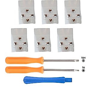 SOSS GAMING 2023 D-Pad Conductive Film Replacement Kit for Xbox One - 6-Pack - Fixes and Repairs Faulty Dpads Buttons on Regular, S, and Elite Controllers - Comes With Tools