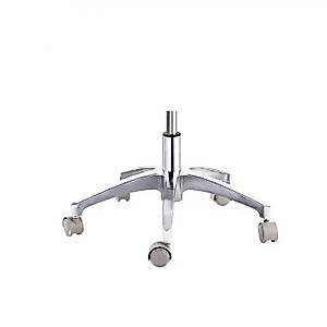 DenFactory Adjustable Height, Backrest & Armrest Dental Stool,360 Degree Rotation Dental Stool Assistant Stool Dental Assistant Chair PU Leather (Blue)