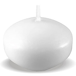 HYOOLA Premium White Floating Candles 1.75 Inch - 3 Hour - 20 Pack - European Made