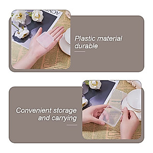 OHAOLYLE 12 Pack Mini Beads Plastic Storage Container Box Case with Flip-Up Lid Small Clear Square Box for Collecting Small Items Jewelry Crafts Game Pieces(2.2 * 2.2 * 0.8in)