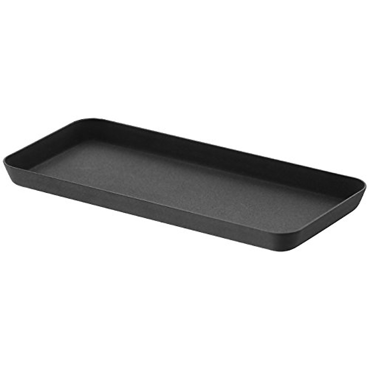 YAMAZAKI home Tower Amenity Tray L Black, Flat,3.5"L x 3.5"W x 1.6"H