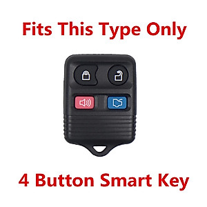 Rpkey Silicone Keyless Entry Remote Control Key Fob Cover Case protector Replacement Fit For Ford Mustang Edge Escape Expedition Explorer Focus Escort Lincoln Mercury CWTWB1U331 black
