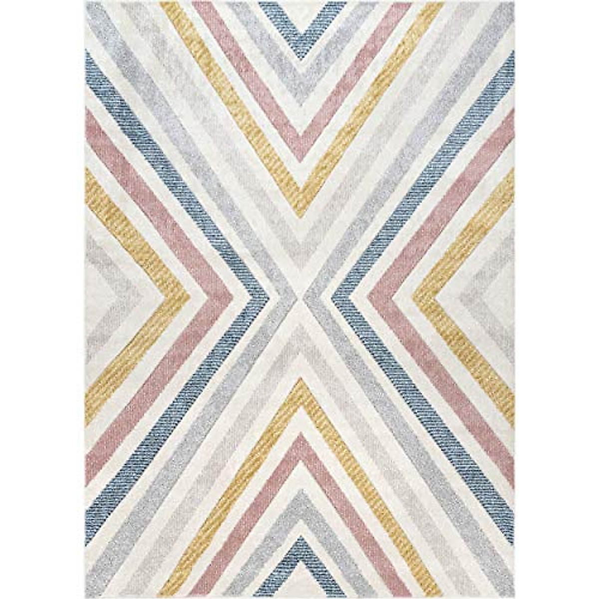 nuLOOM Neveah Contemporary Chevron Area Rug, 5' x 7' 5", Beige
