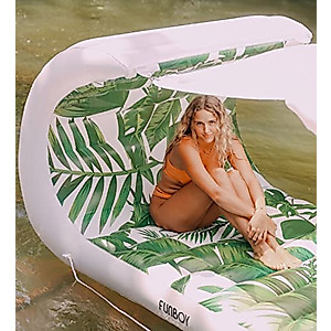 FUNBOY FBBALILNGR Cabana Detachable Shade Lounger Palm, Bali - Tropical
