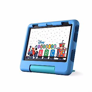 All-new Amazon Fire HD 8 Kids tablet, 8" HD display, ages 3-7, includes 2-year worry-free guarantee, Kid-Proof Case, 32 GB, (2022 release), Blue