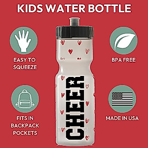 50 Strong Kids Water Bottle | 22 oz. BPA- Free Sports Squeeze Water Bottles with Pull Top Cap |Perfect Water Bottle for School | Reusable & Durable for Boys & Girls | Made in USA