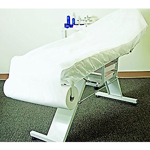 nonwoven disposable bed sheet roll (1 Roll) 330 feet long perforated every 6 feet renders 55 full treatments Ideal for Facial and waxing services