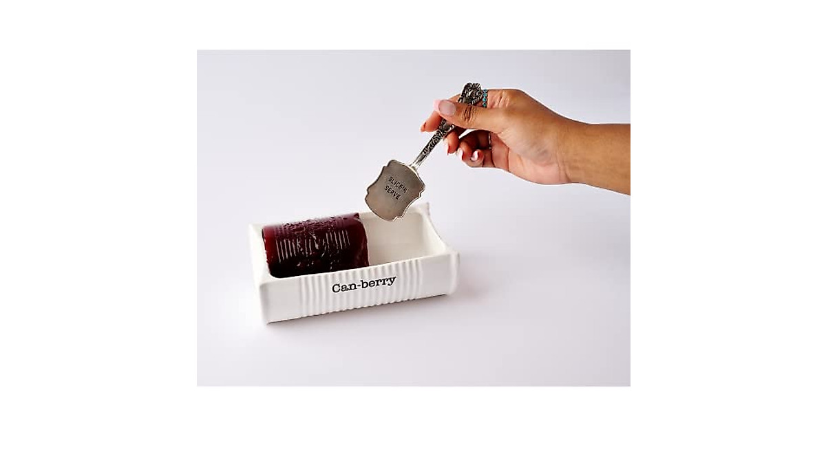 Mud Pie Can-Berry Ceramic Cranberry Dish & Spatula Set