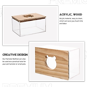 balacoo Hamster Bathroom Small Hamster Bathtub Household Hamster Bathtub Transparent Hamster Bathtub Wear- Bathtub Small Pet Supplies Reusable Hamster Bathtub Cage Hamster Bathtub