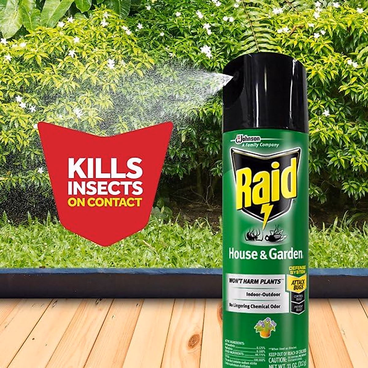 Raid House & Garden Insect Killer Spray, Orange Scent 11 Ounce (Pack of 2)