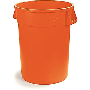 Carlisle FoodService Products 34104424 Bronco Round Waste Container Only, 44 Gallon, Orange