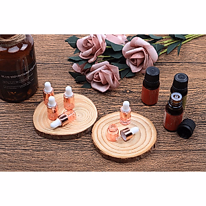 30 Pack Set, Pink Glass Dropper Bottles Essential Oils Dropper Bottles Mini Sample Bottles DIY Perfume Cosmetic Containers Glass Vials With Glass Eye Dropper (3ml)