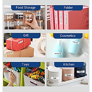 Phomemo 3 Roll D30 Adhesive White Continuous Thermal Label Paper 1/2 in X 20 Ft (15mm X 6m) Black on White, for Phomemo D30/D35 Label Maker