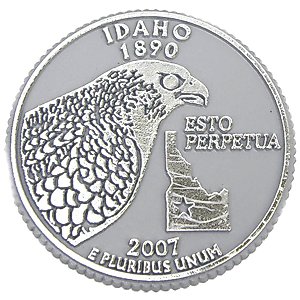 Idaho State Quarter Magnet by Classic Magnets, 2.5" Diameter, Collectible Souvenirs Made in The USA