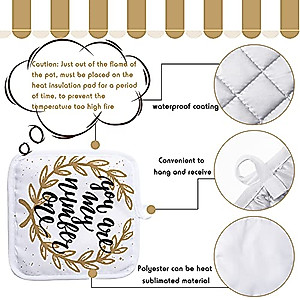 Blank Sublimation Oven Mitts Set Include Blank Sublimation Heat Resistance Oven Gloves and Blank Sublimation Pot Holders for DIY Kitchen Dining Room Accessories (12 Pieces)