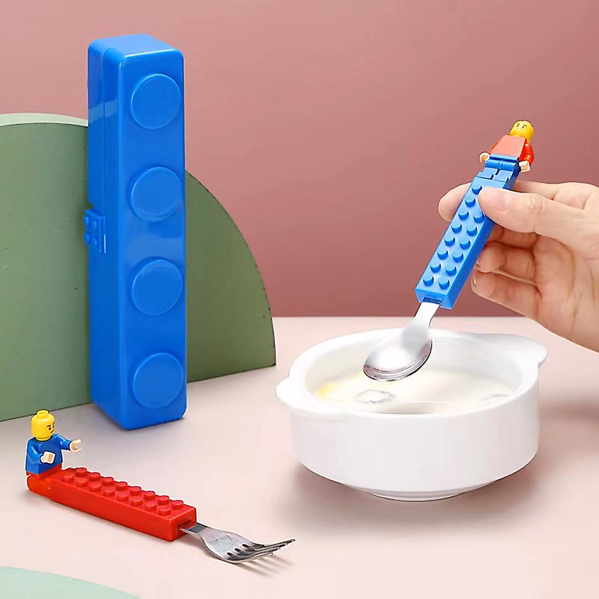 EuphoCorner Building Block Cutlery Set Spoon and Fork